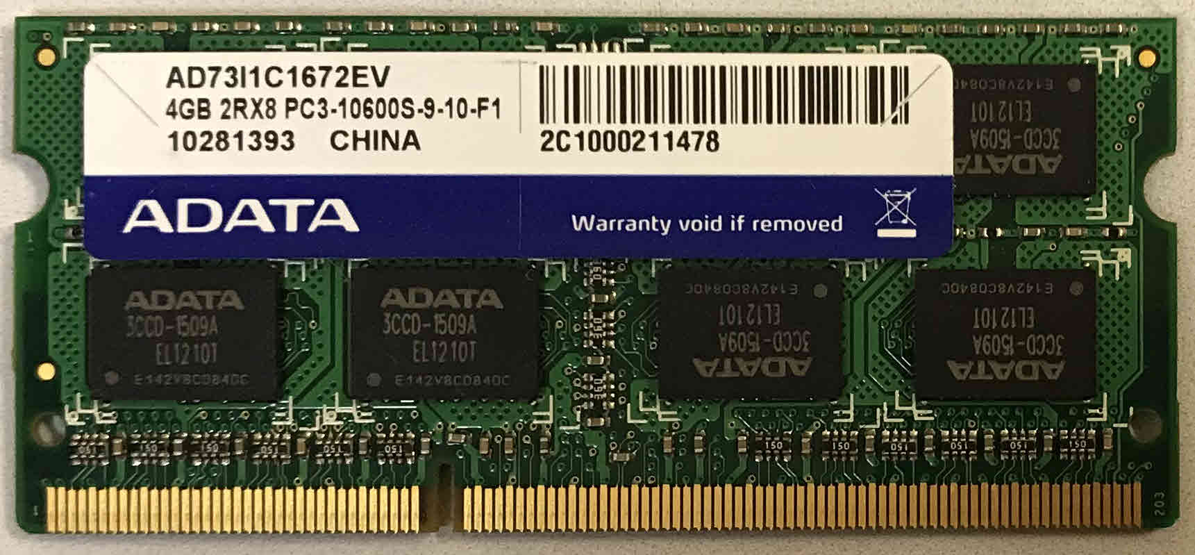 Adata 4GB PC3-10600S